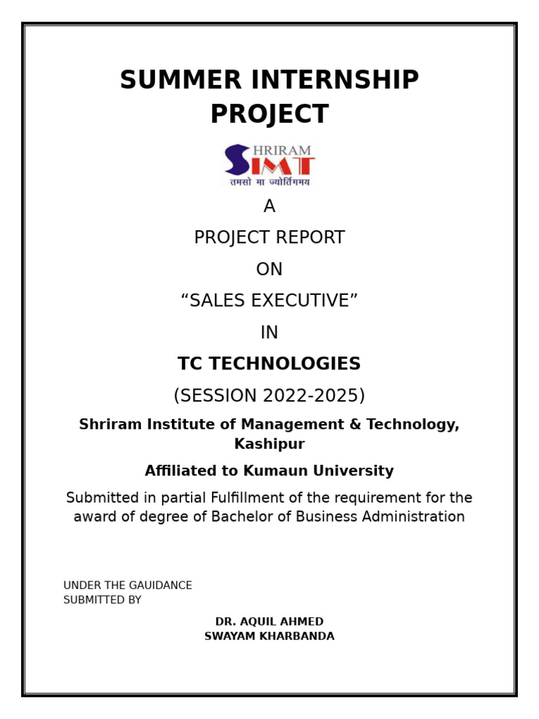 Summer Internship Project 2 | PDF | Financial Risk | Investing