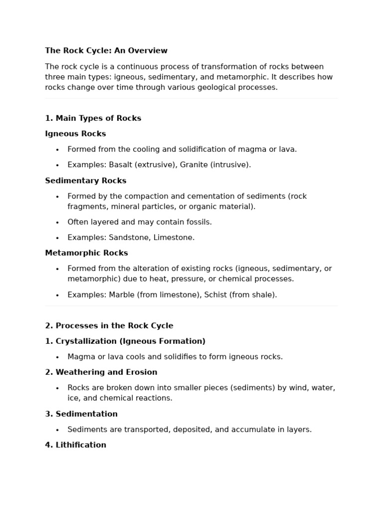 The Rock Cycle | PDF