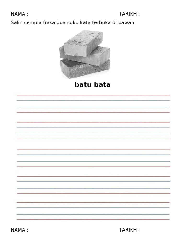 Frasa Dua Suku Kata Terbuka | PDF