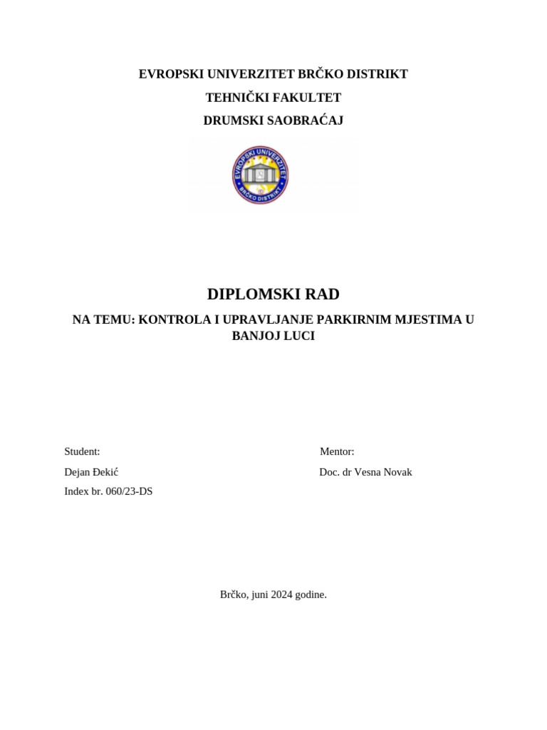 Dejo, Diplomski Rad | PDF