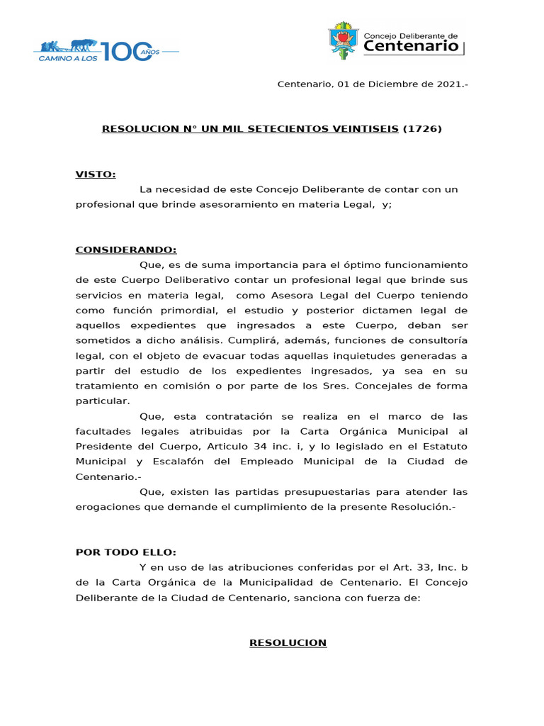 Resol. 1726 Soto Marina Loc de Servicios | PDF | Derecho