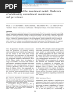 Investment Model of Commitment Processes | PDF | Interpersonal ...
