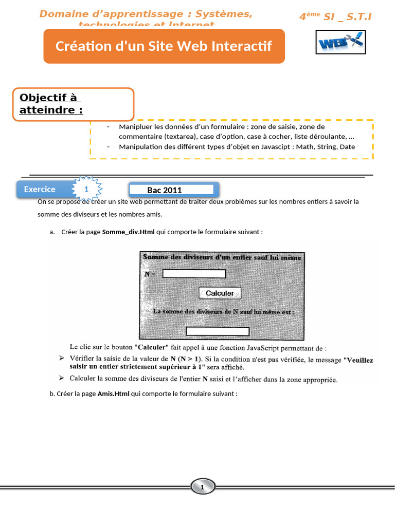 Création d'un site web en JavaScript | PDF | JavaScript | Internet