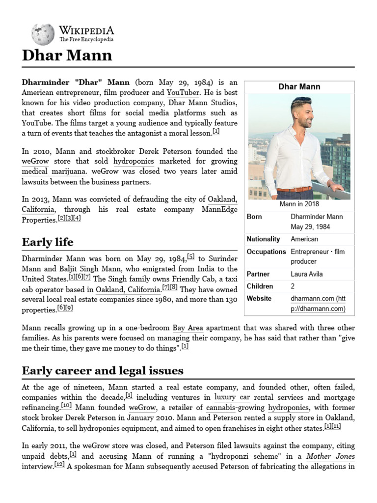 Dhar Mann - Wikipedia | PDF