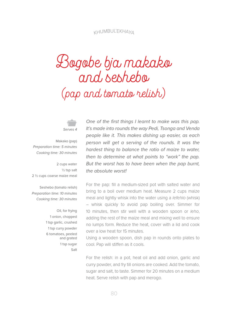 Pap and Relish | PDF