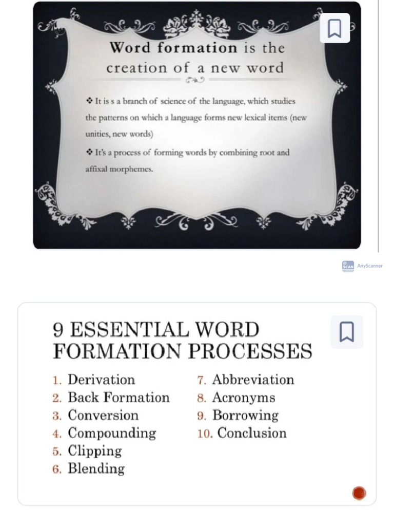Word Formation | PDF