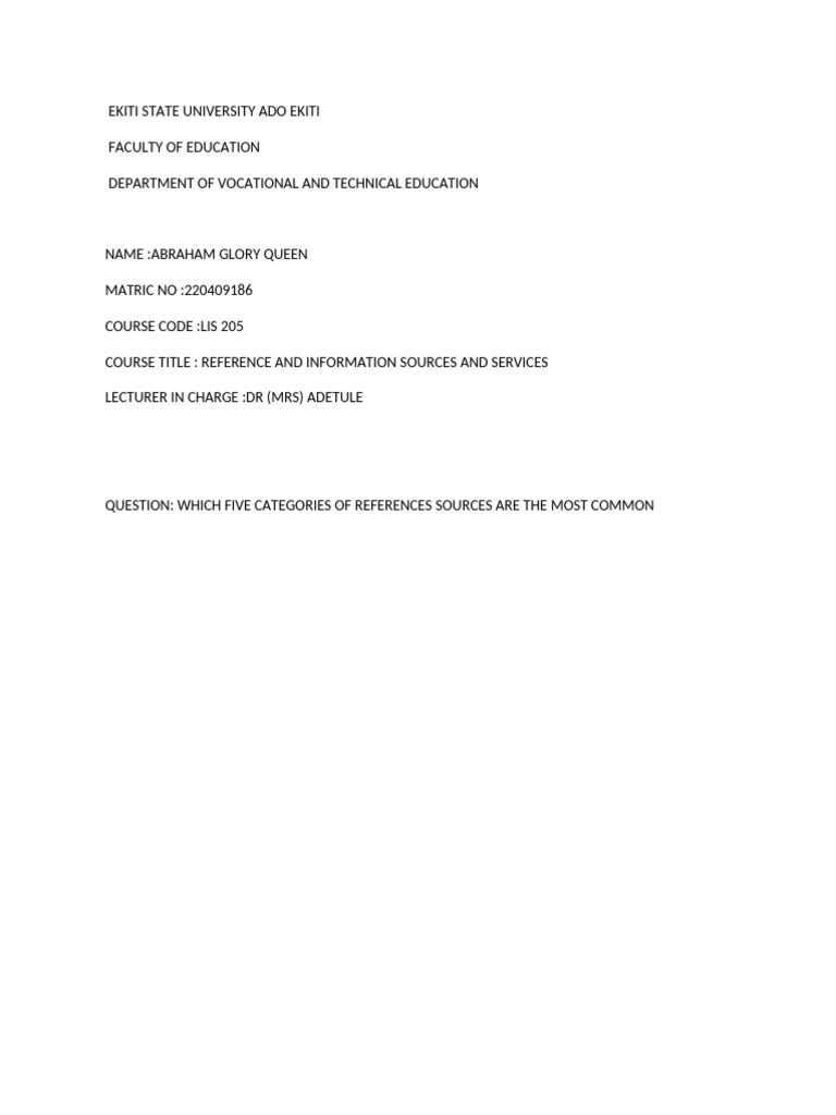 Ekiti State Uni | PDF | Technology & Engineering