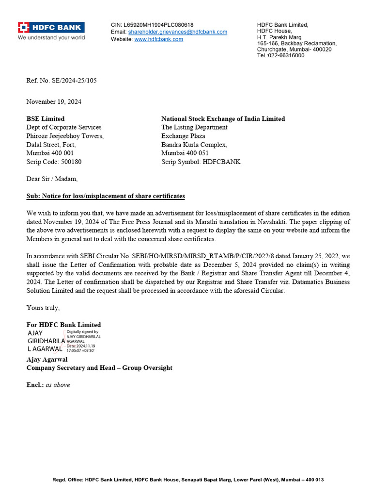 HDFC Bank Members | PDF | Financial Markets | Economy Of India