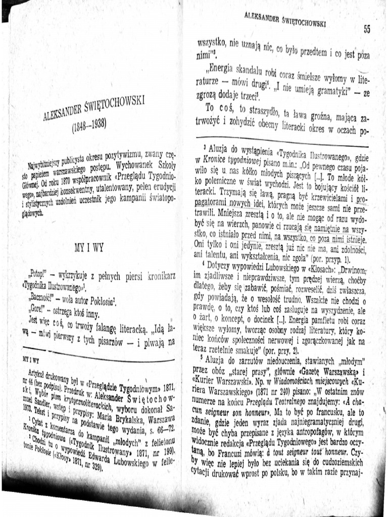Świętochowski My I Wy | PDF