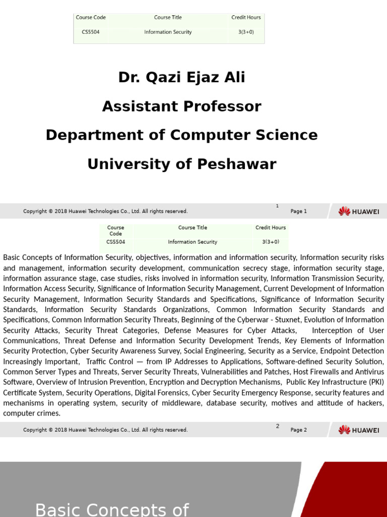 L2. Basic Concepts of Information Security | PDF | Security | Computer Security