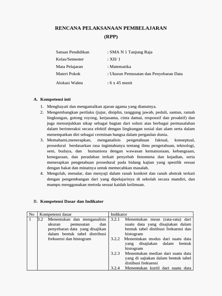 XII. 3.2. Ukuran Pemusatan & Penyebaran Data (Rio Kurniawan) | PDF ...