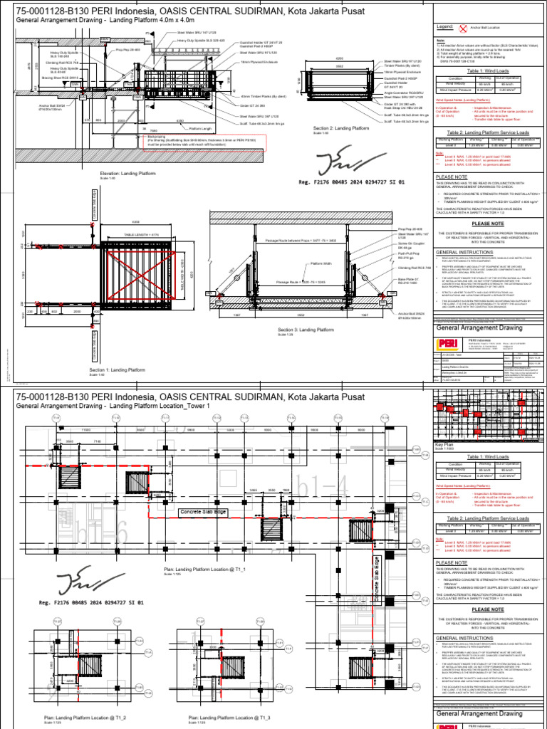 75-0001128-B130 - A T1 & T2 Landing Platform (GAD) | PDF | Scaffolding ...