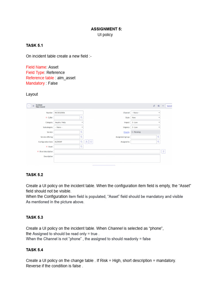 5 ASSIGNMENT UI Policy | PDF