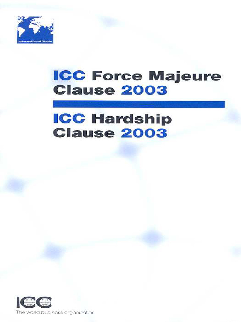ICC Force Majeure Hardship Clause | PDF | Business Law | Common Law