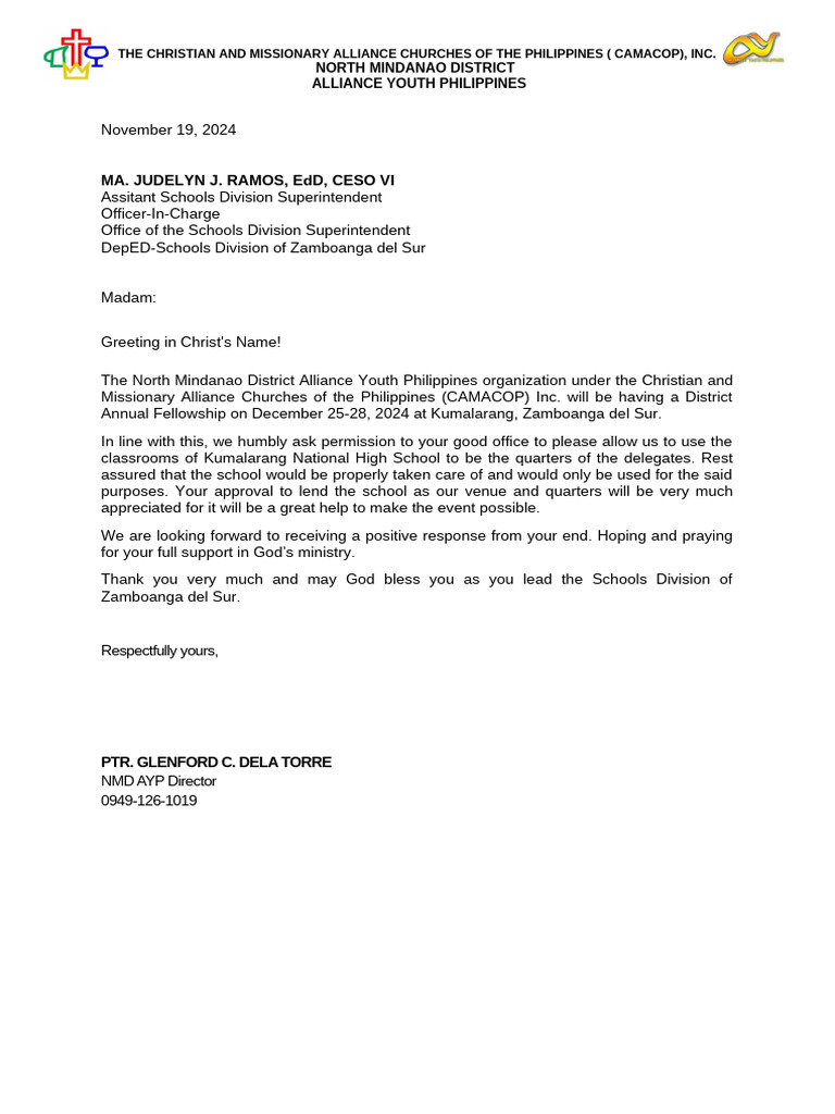 Corrected-Letter To Mayor Ruel Molina - Municipality of Kumalarang | PDF