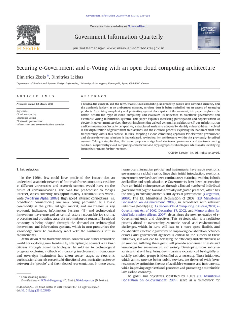 2011 Zissis | PDF | Cloud Computing | Software As A Service