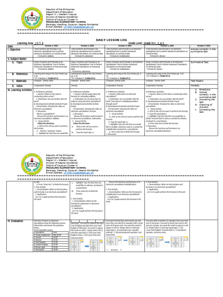Sample DLL | PDF | Spreadsheet | Educational Technology