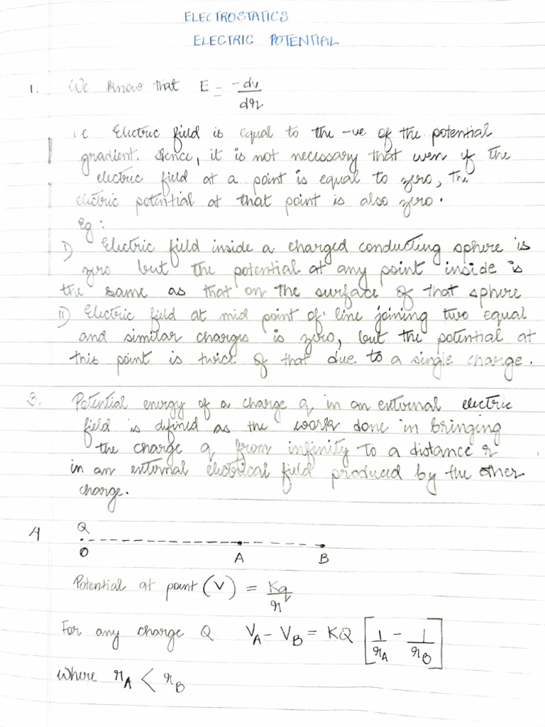 Physics Electrostatic Potential Assignment Upto q20 | PDF