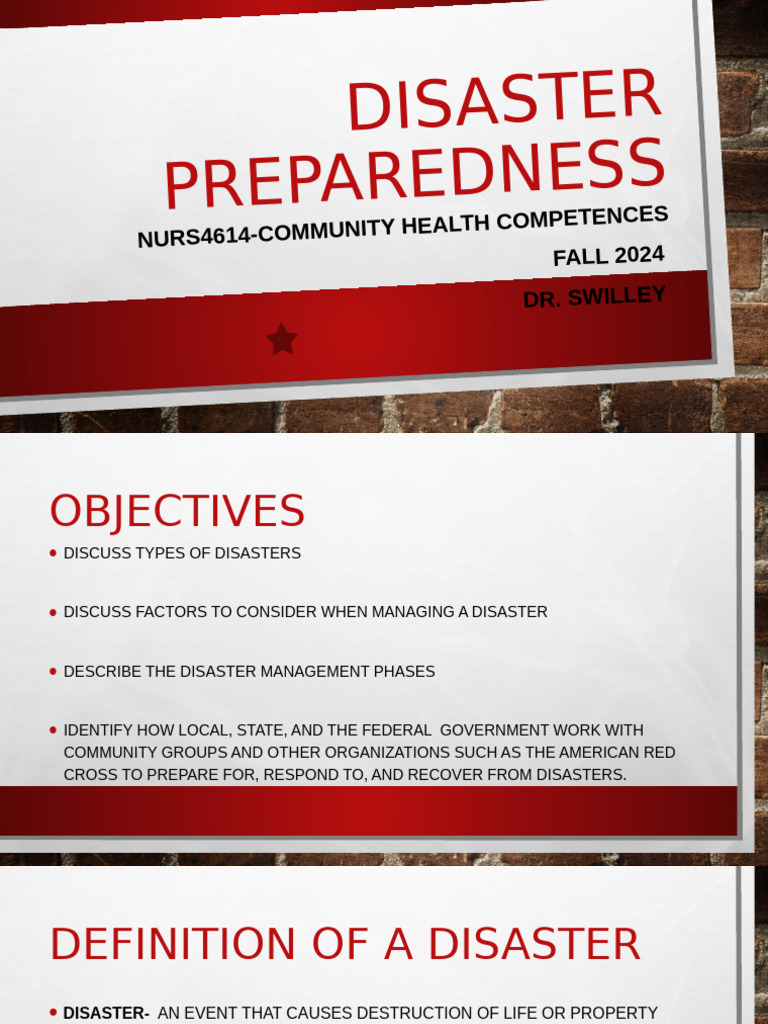 Disaster Preparedness Bioterrorism FALL24 Class Notes | PDF | Natural ...