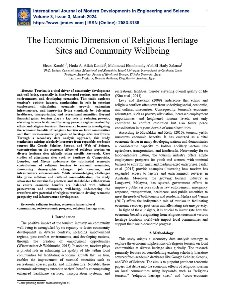 Economic Impact of Religious Tourism | PDF | Tourism | Hajj