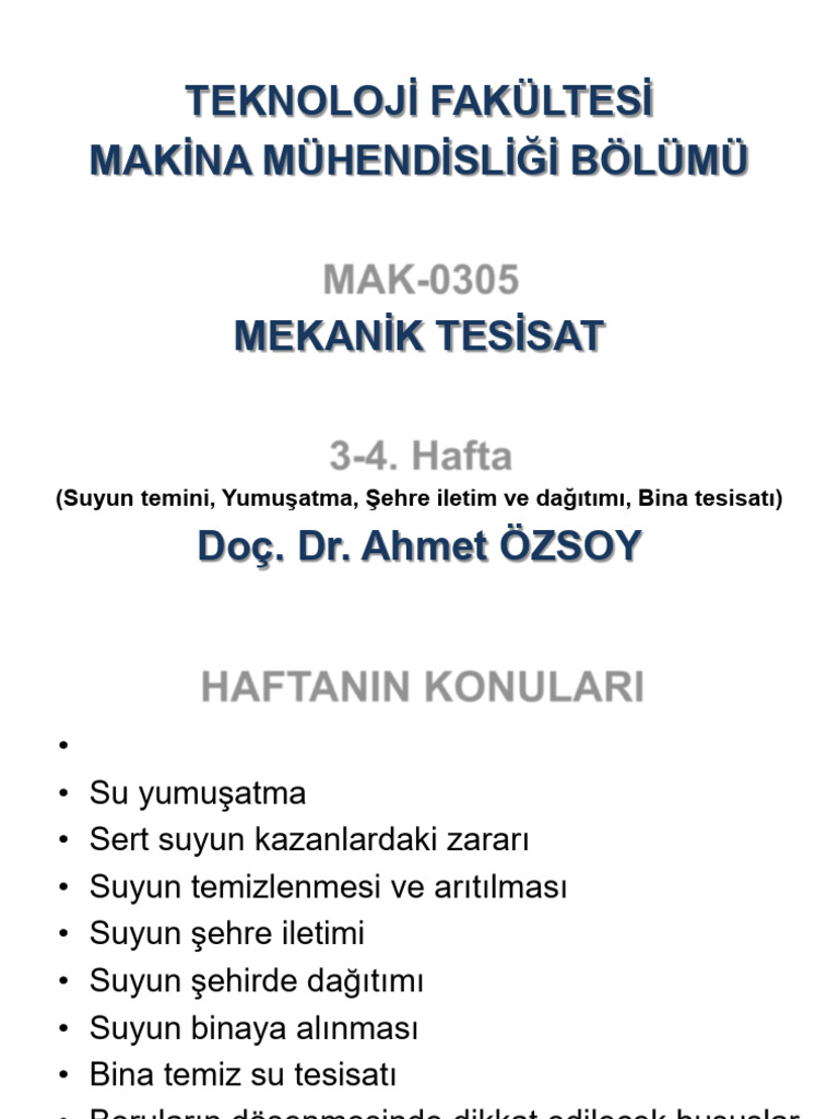 Mek. Tes. 2023-2024 Güz 3-4.HAFTA | PDF