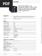 APC SRT1000XLI UPS Datasheet | PDF | Computer Engineering | Electrical ...