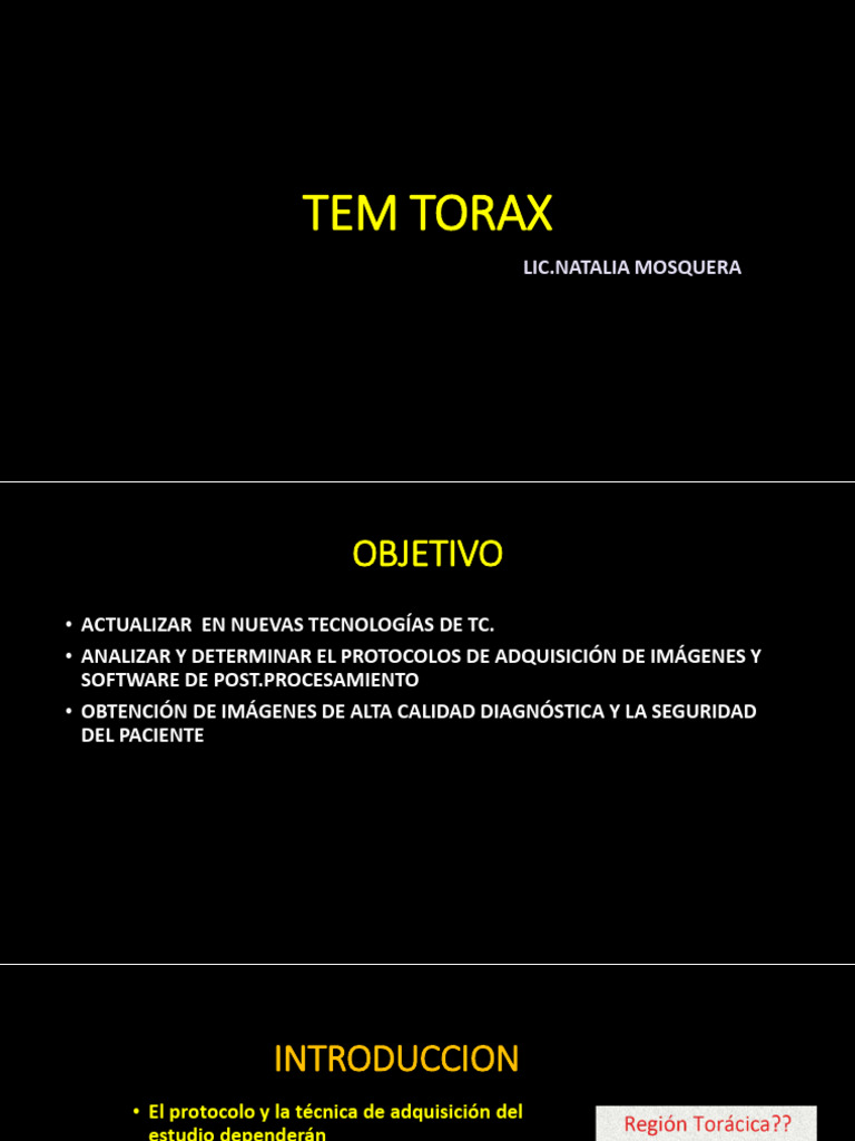 Protocolo de TC de Tórax: Guía Completa | PDF | Pulmón | Aorta