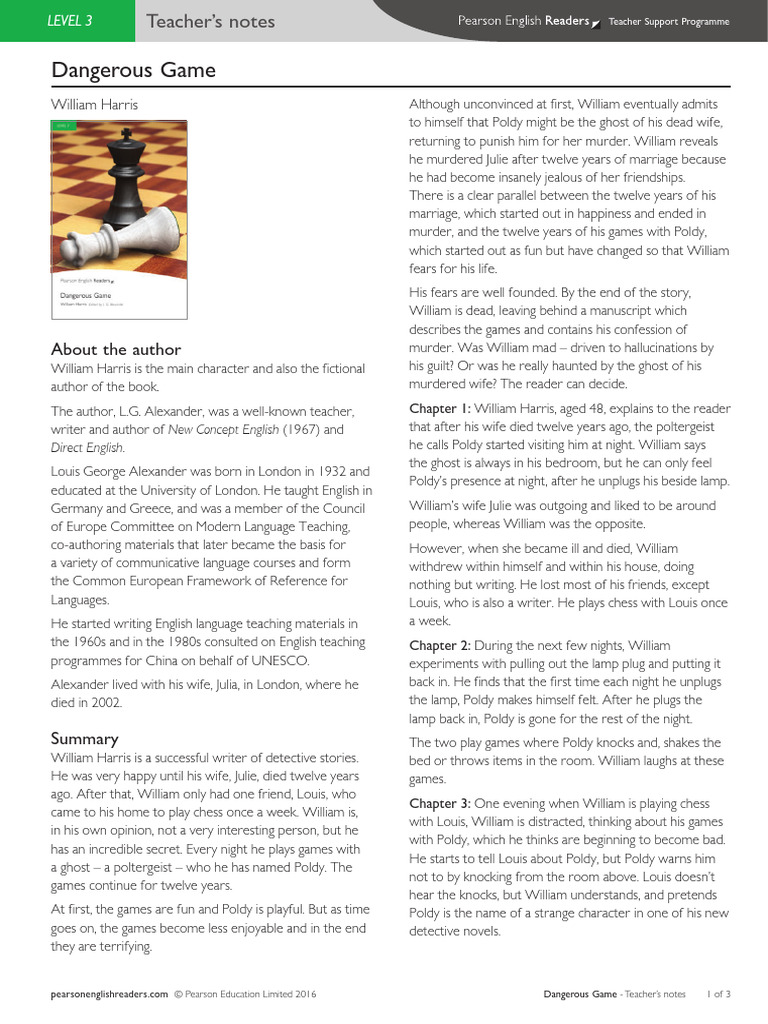 Pearson English Readers Level 3 Dangerous Game (Book + CD), 1st Edition ...