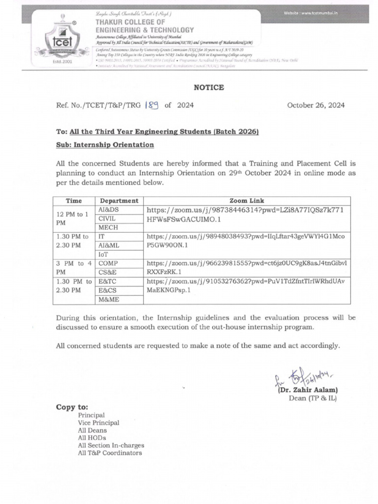 Internship Orientation 2026 Batch | PDF