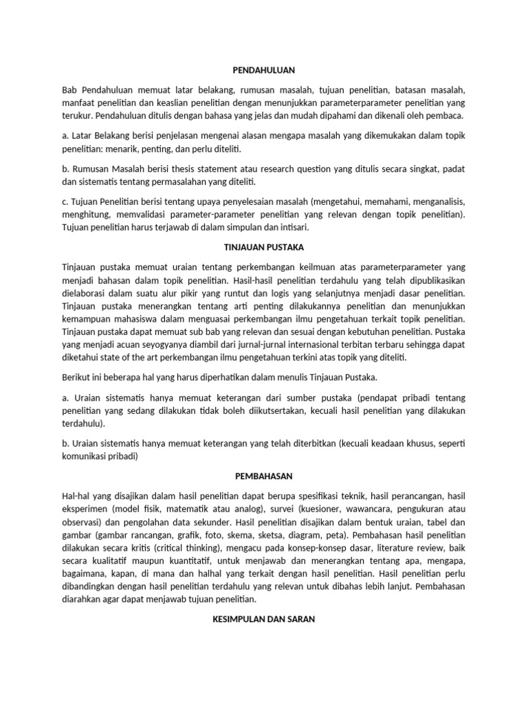 Kaidah Dan Tehnis Penulisan Ilmiah | PDF