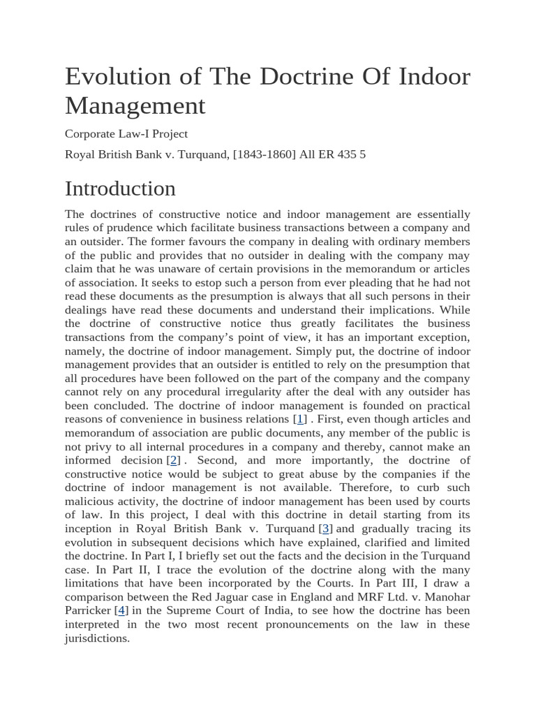 Module-4 Royal British Bank Vs Turquand | PDF | Banks | Justice