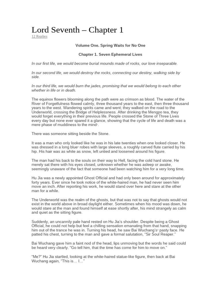 Lord Seventh: Chapter 1 Overview | PDF | Dragon
