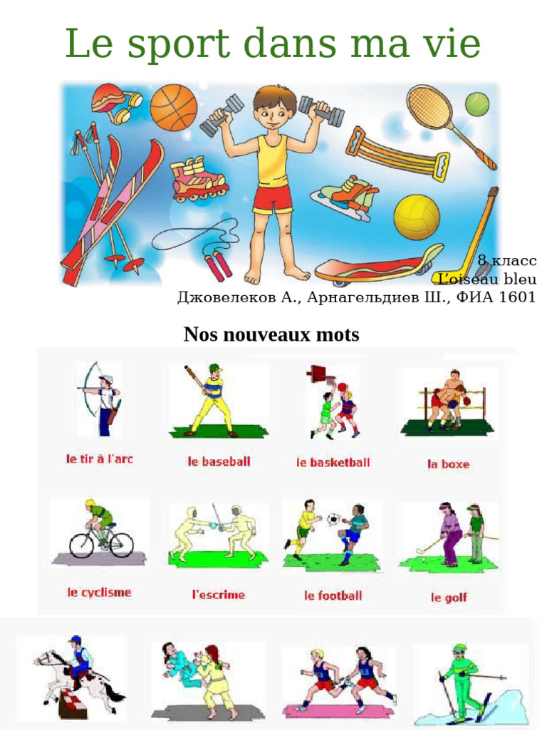 Le sport dans ma vie quotidienne | PDF | Des sports