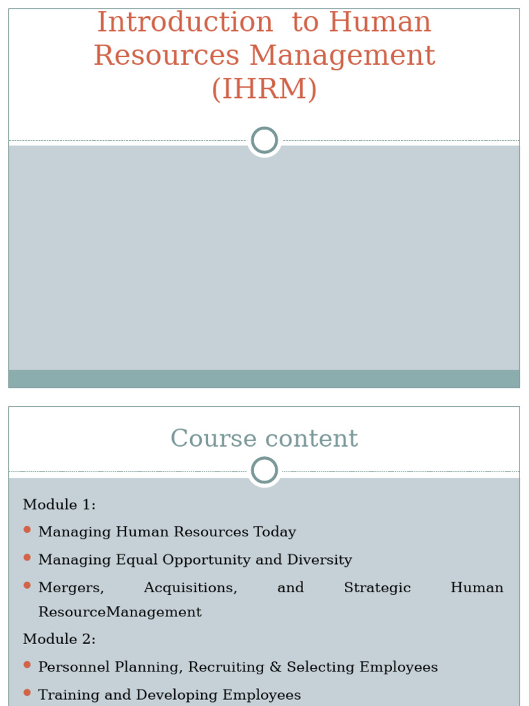 CH 1 Introduction of HRM | PDF | Human Resource Management | Human ...