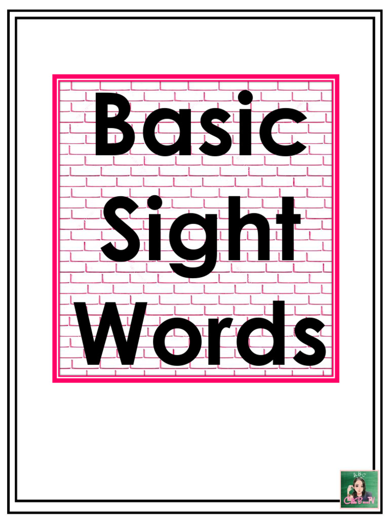 BW Basic Sight Words | PDF