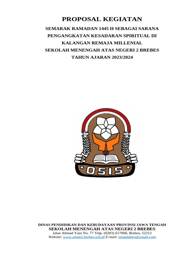 Contoh Proposal Ramadhan | PDF | Perjalanan