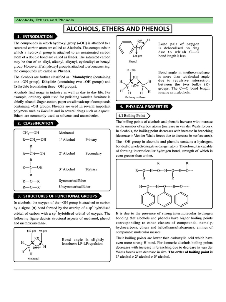 Alcohol Phenol | PDF