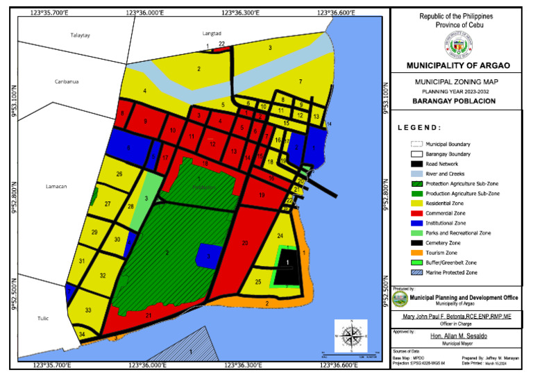 Poblacion Zoning Map | PDF