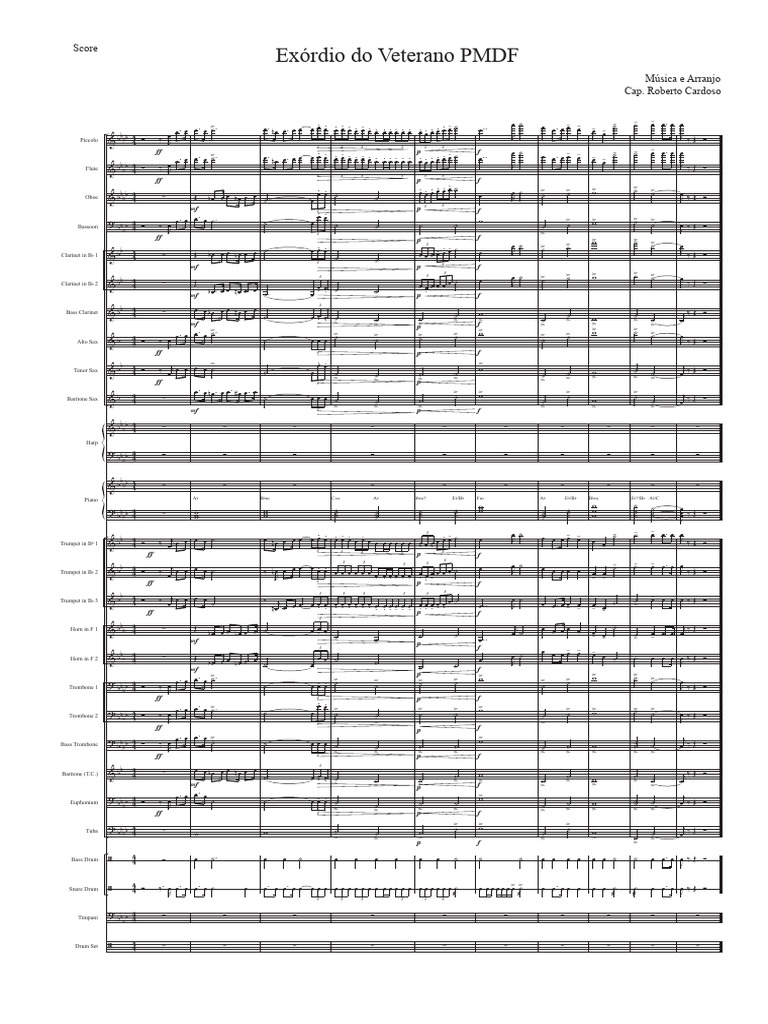 exórdio - Score | PDF | Musical Instruments | Compositions For Symphony Orchestra