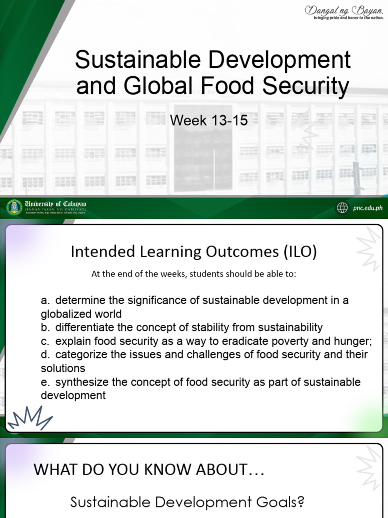 Sustainable-Development-Goals-and-Food-Security - (Week-13-15 ...