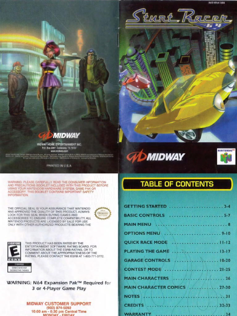 Stunt Racer 64 (USA) | PDF | Nintendo Consoles | Nintendo