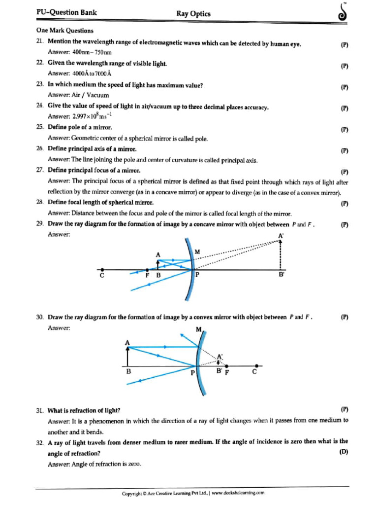 Ray Optics | PDF
