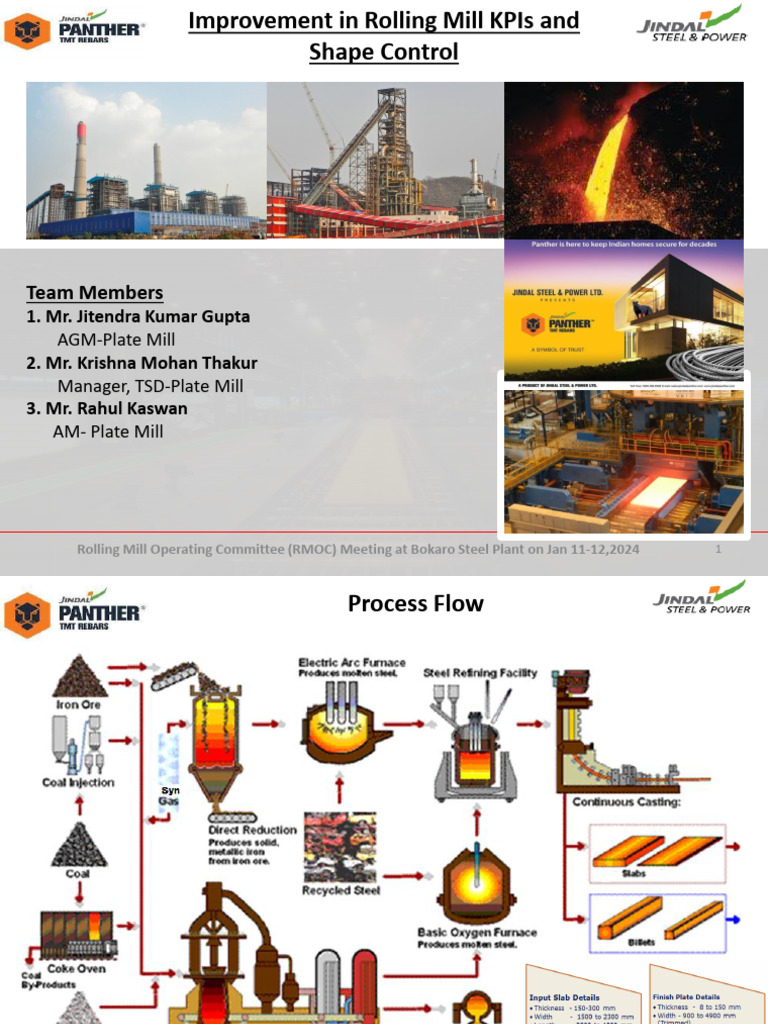 JSPL - Angul Rmoc JSP Angul | PDF | Rolling (Metalworking) | Steel