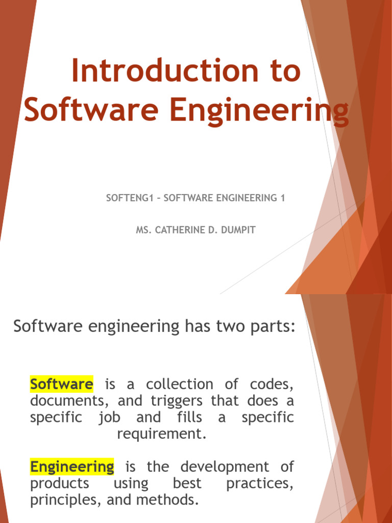 Chapter 1 Introduction To Software Engineering | PDF | Software ...