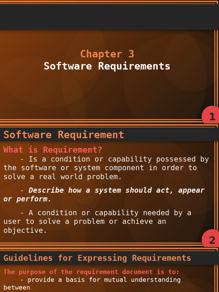 Chapter 3 Software Requirements 110624 | PDF | Feasibility Study | System