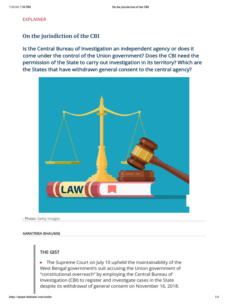 Cbi Powers | PDF | Government Of India | Justice