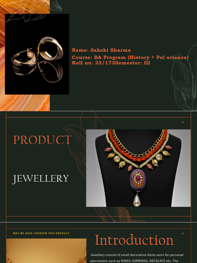 Presentation 3 | PDF | Jewellery | Softlines (Retail)