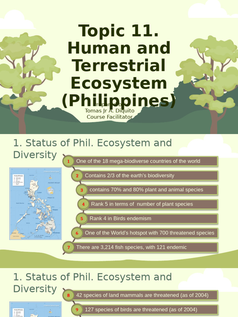 Topic 11. Human and Terrestrial Ecosystem Philippines | PDF ...