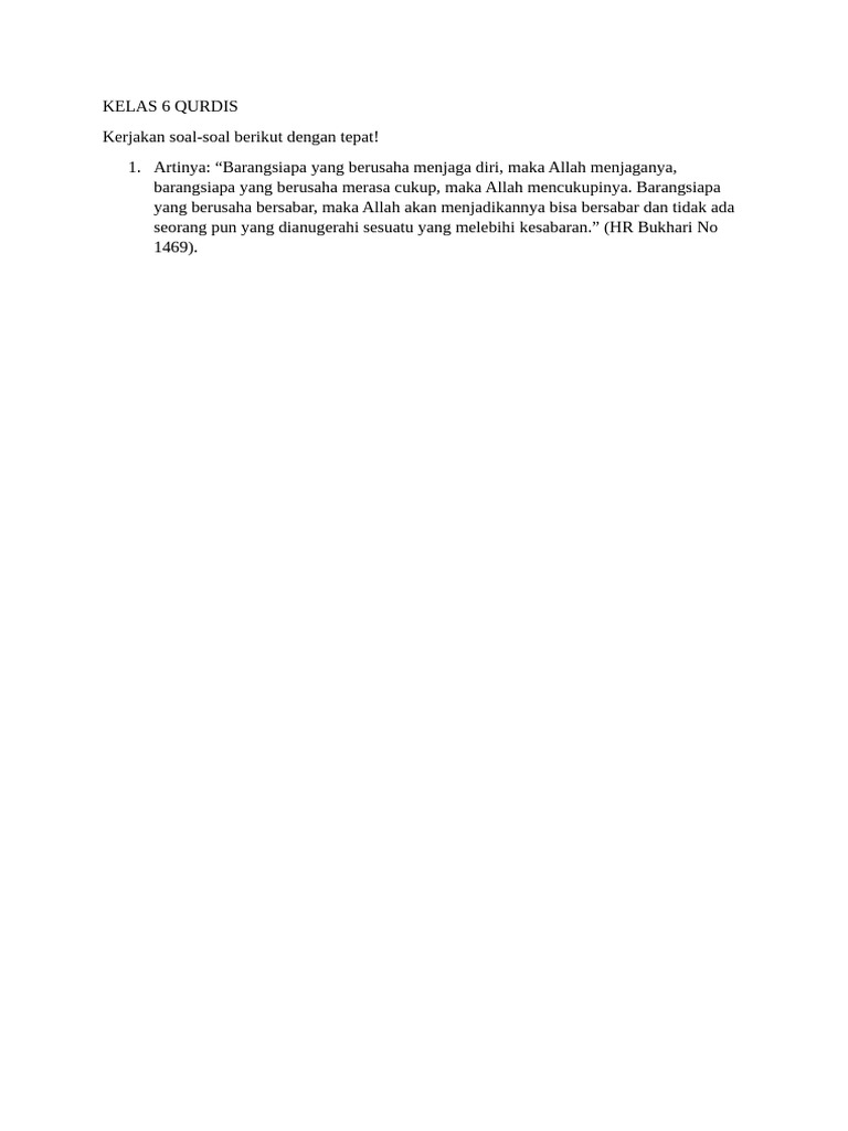 Kelas 6 Qurdis | PDF