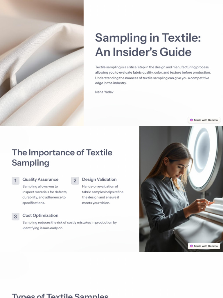 Sampling in Textile An Insiders Guide | PDF | Textiles | Sampling ...